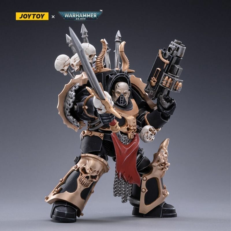 Подвижная фигурка JOYTOY Warhammer 40000 Black Legion Chaos Lord, Chaos Space Marines Black Havoc, подарок для мальчиков и девочек