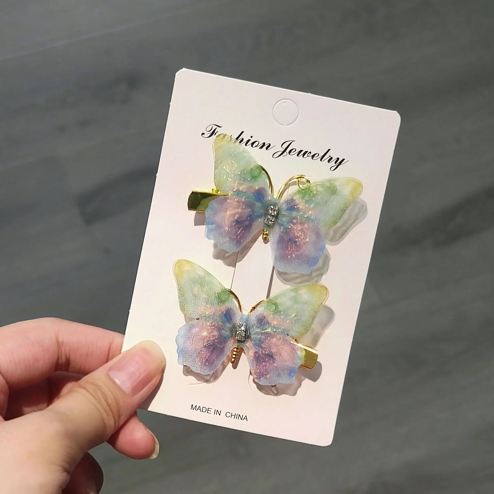 MOONBIFFY заколки-бабочки из плюша 2/6 шт. 2PCS-S