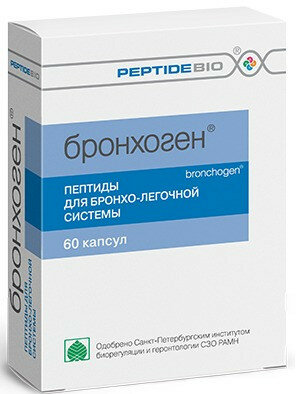 Пептиды Хавинсона PeptideBio Бронхоген №60 60 капсул — фото 1