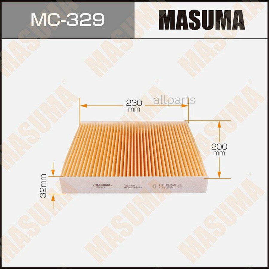 MASUMA MC-329 Фильтр салонный NISSAN BLUEBIRD SYLPHY MASUMA MC-329
