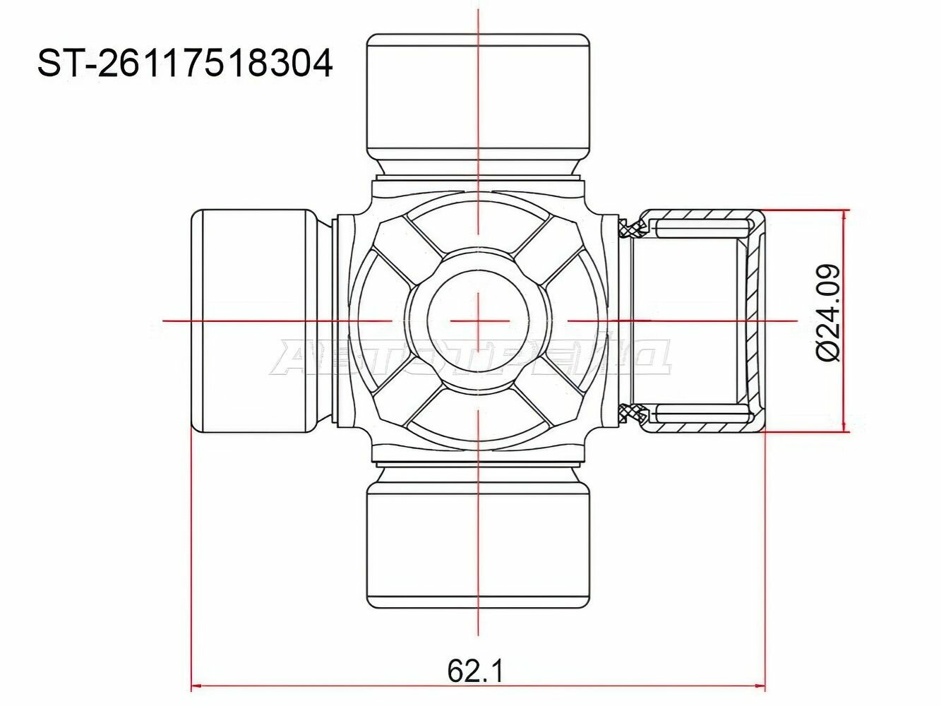 Крестовина для БМВ 518, 520 арт ST26117518304 SAT