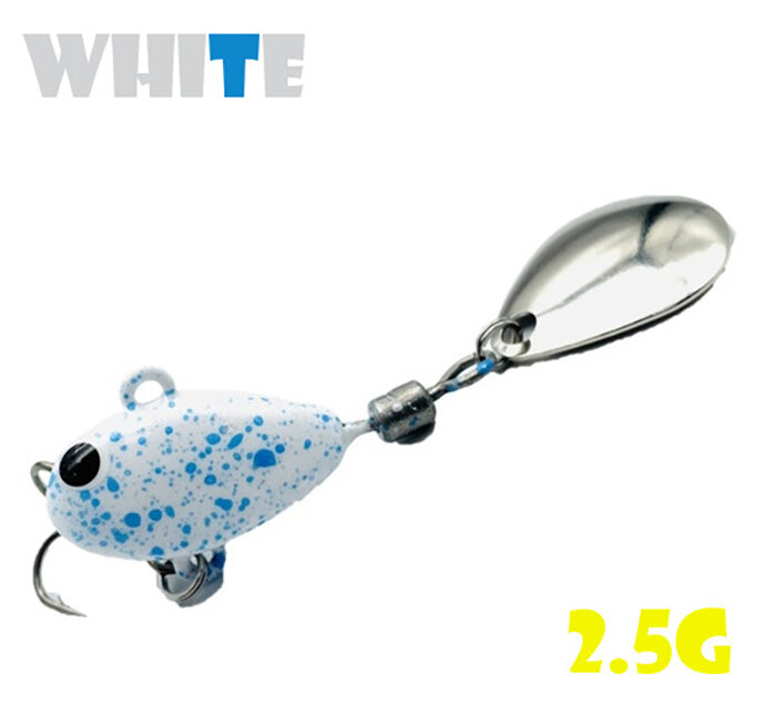 Блесна Тейл-Спиннер для рыбалки Uf-Studio Hurricane 2.5g #White