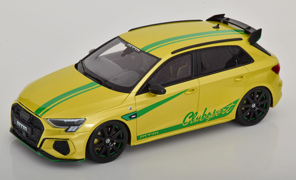Модель коллекционная GT SPIRIT Audi S3 mtm yellow metallic/green