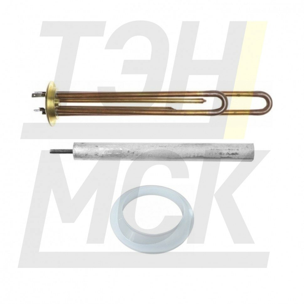 Комплект ТЭН 2кВт (2000Вт) RF PREMIUM для водонагревателя Thermex (Термекс) RZL, IS, IR, Garanterm, Electrolux EWH, 30, 50, 80, 100 л + прокладка + анод, 50052K