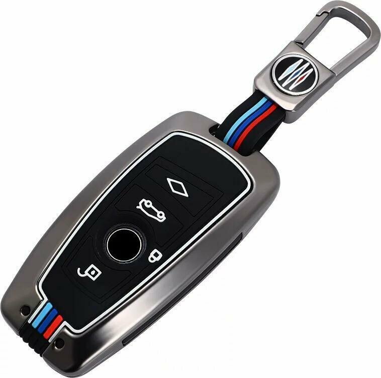 Чехол для ключа автомобиля BMW / БМВ F серии 4 кнопки grey
