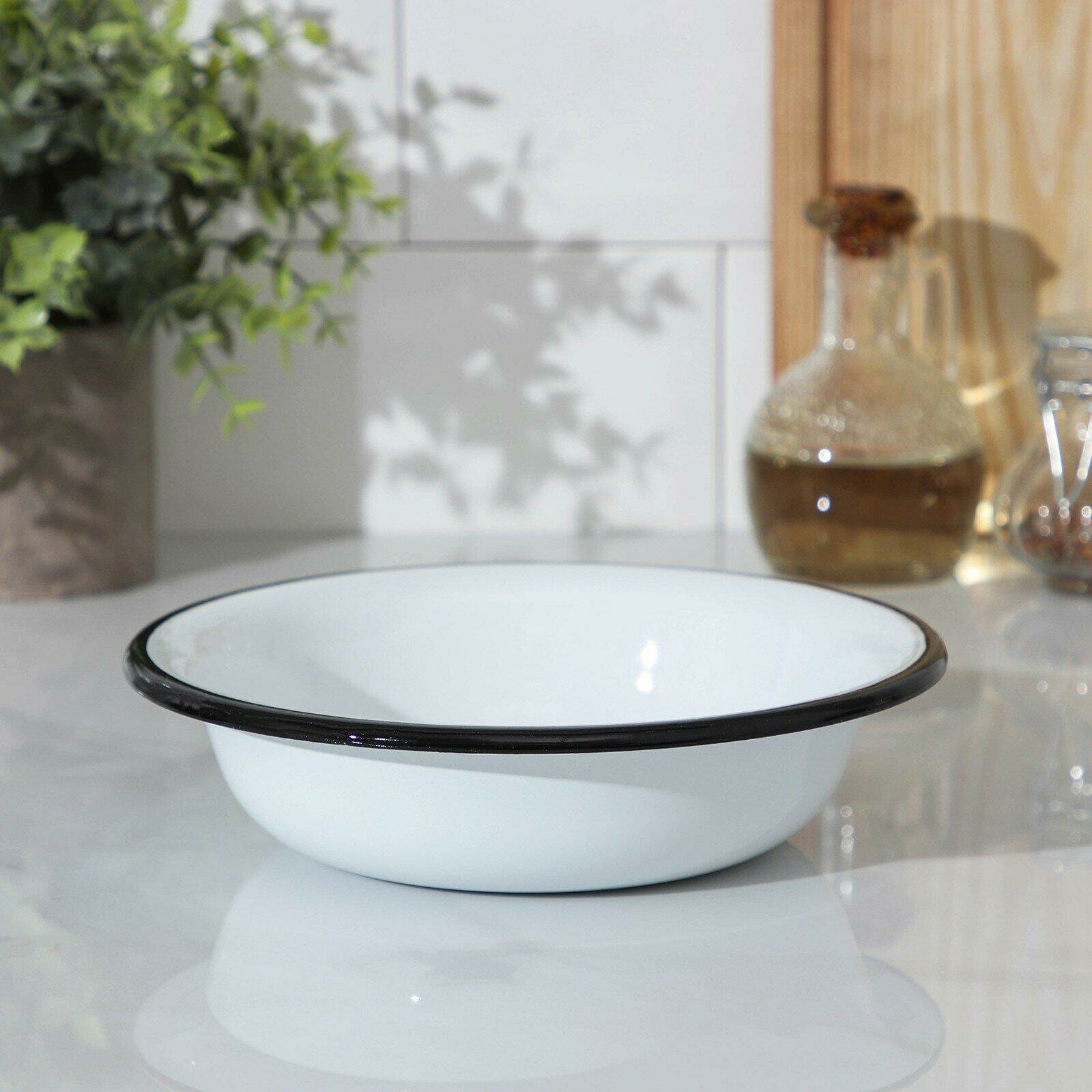 Миска эмалированная Сибирские товары, индукция, 900 мл, цвет белый