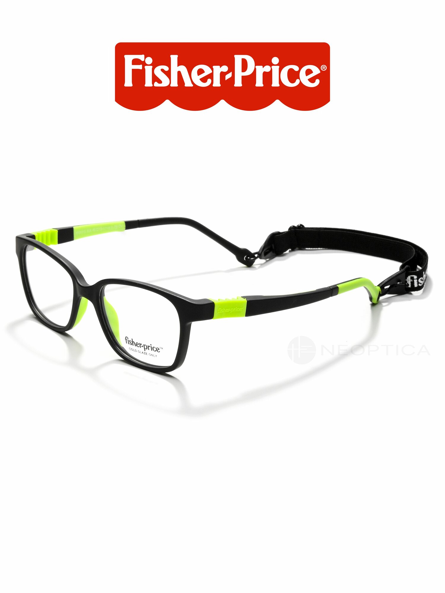 Оправа для очков детская антивандальная Fisher Price (Фишер Прайс) FPVN015 BLK размер 45