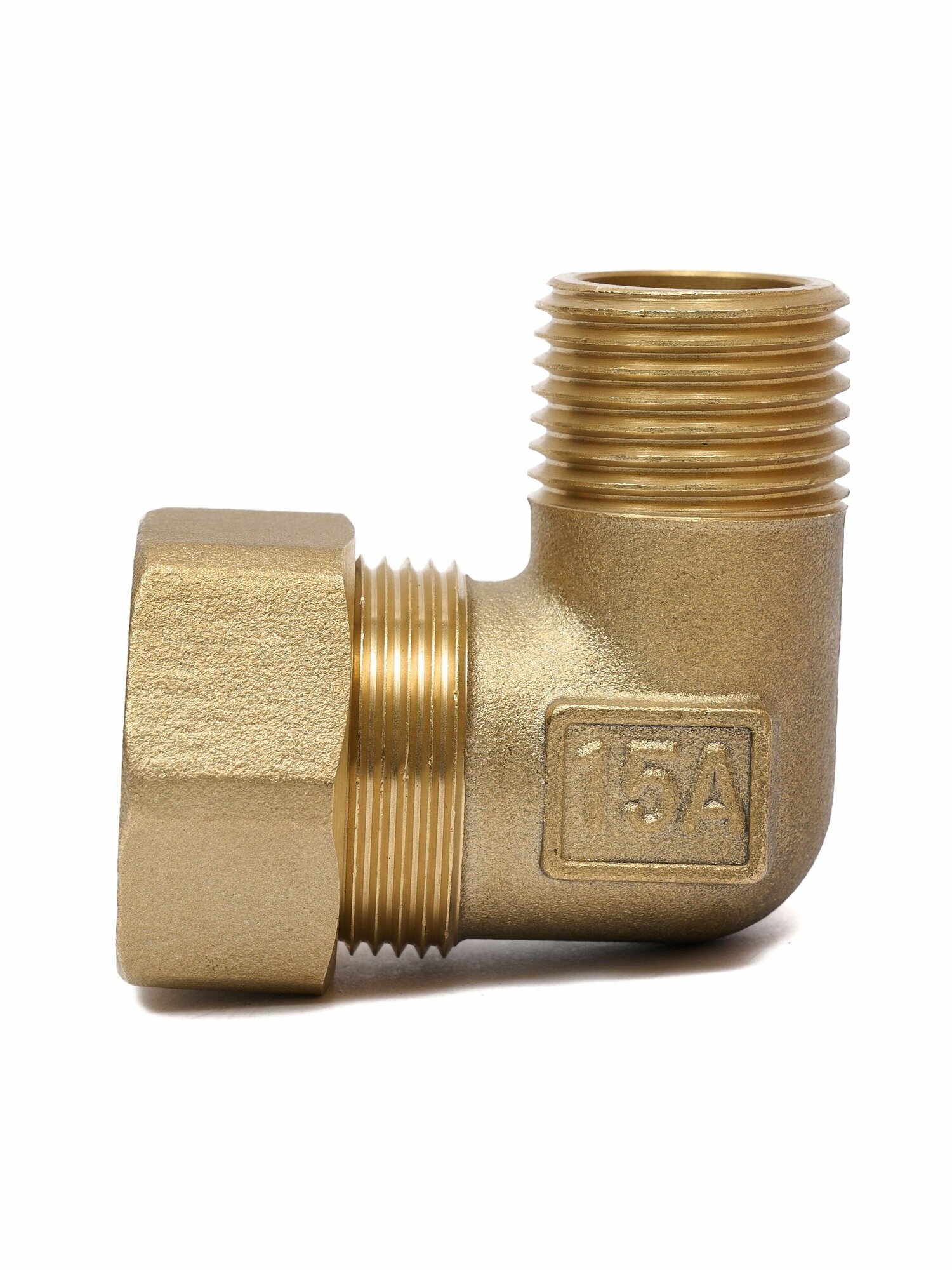 Муфта угловая BLC 15*1/2" с наружней резьбой 1/2 дюйма (папа) для гофрированной трубы 15 мм - фитинг KOFULSO 4 штуки