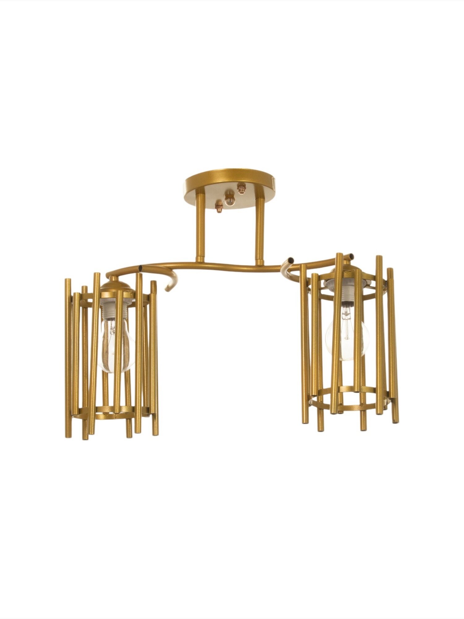 Люстра BayerLux "Элизабет", E27, 2 лампы, мощность 40 Вт, IP20, металл, цвет золото