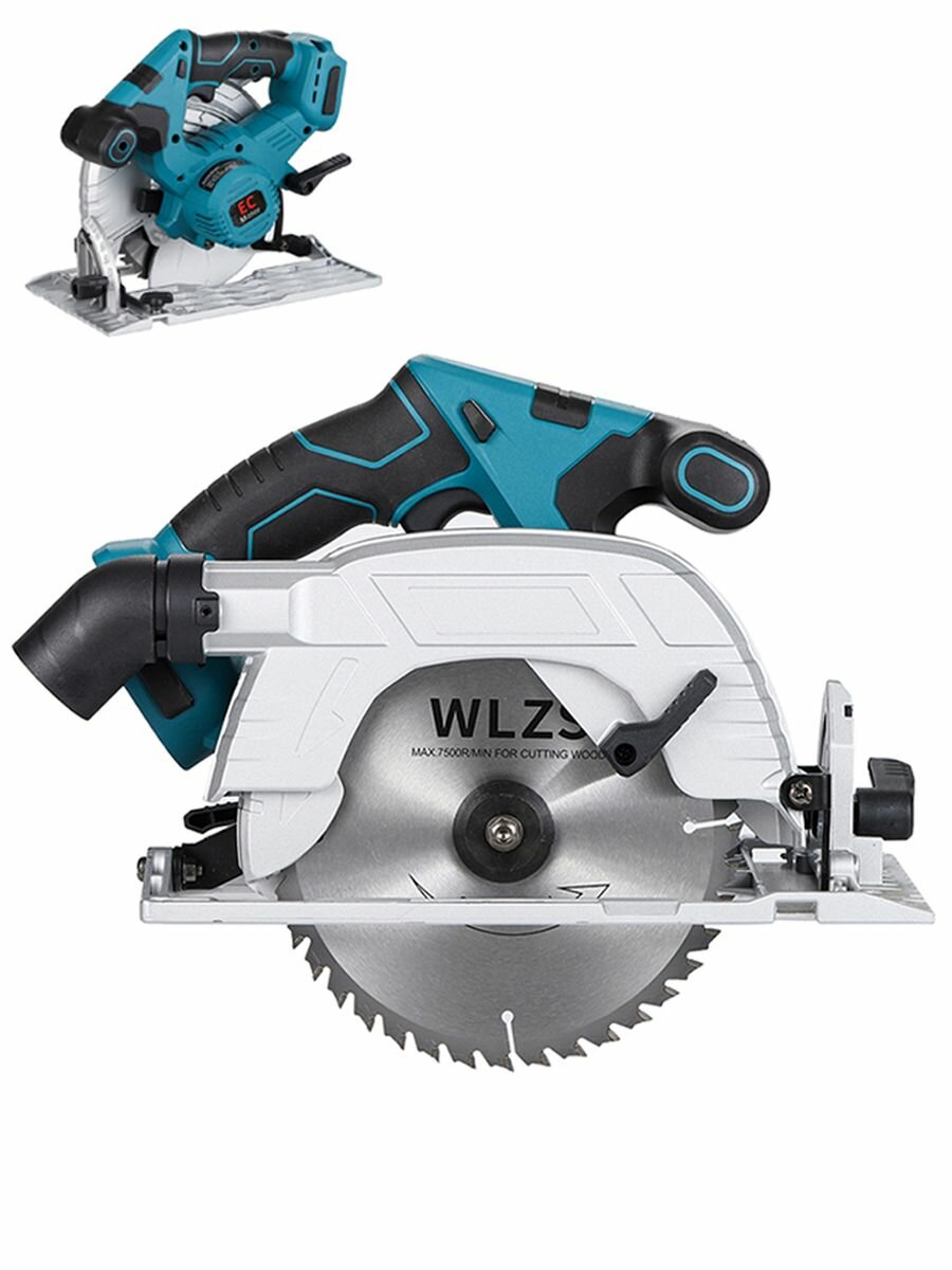 Аккумуляторная дисковая циркулярная пила, диск 185mm, без батареи, пропил до 65mm