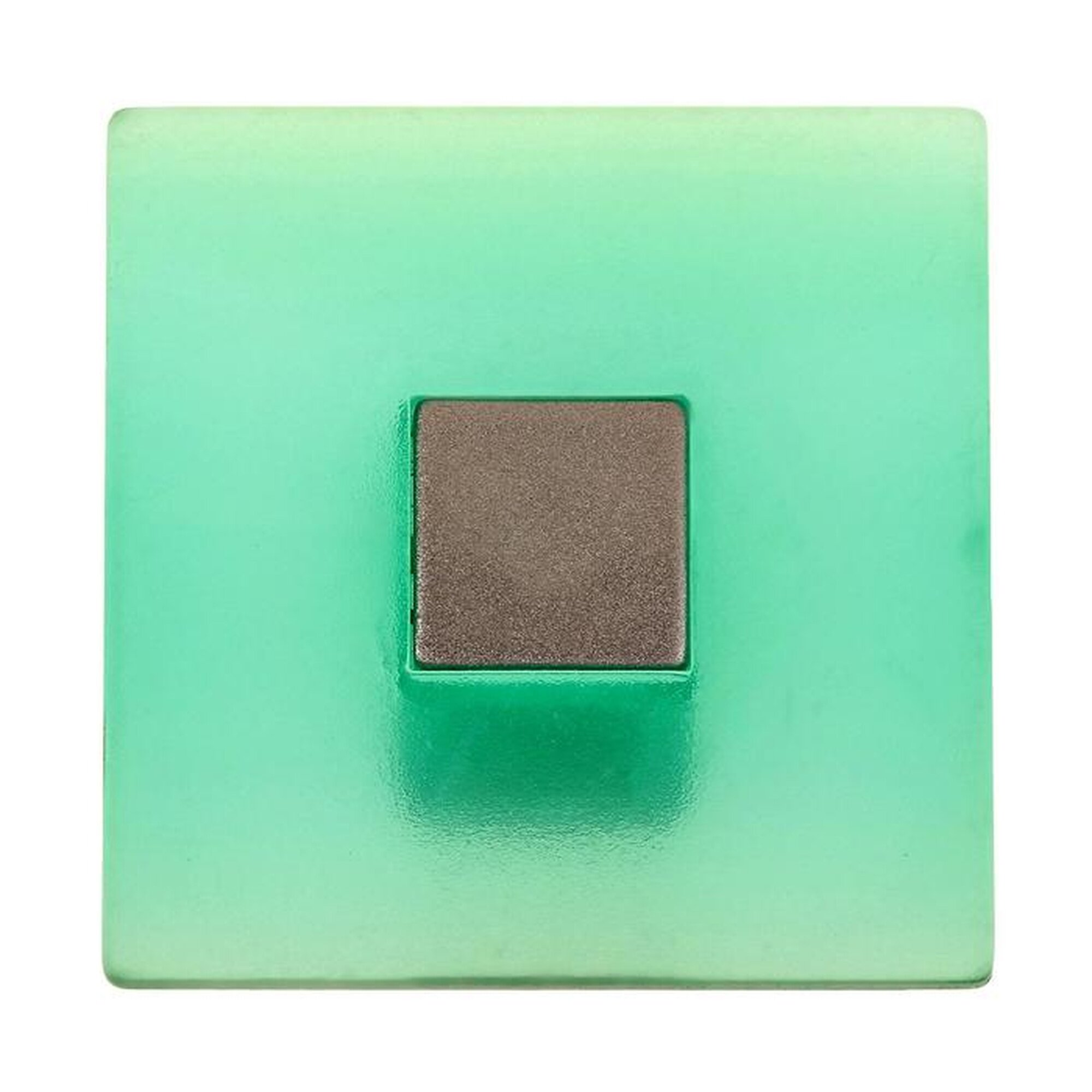 Ручка-кнопка Тундра PLASTIC 003, пластик, зеленая, 4x4x2,5 см