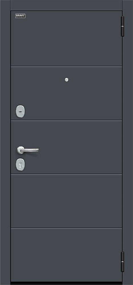BRAVO Дверь входная 205*96 Bravo R Прайд Kale, Graphite Pro/Nordic Oak, Левое с зеркалом 205*96