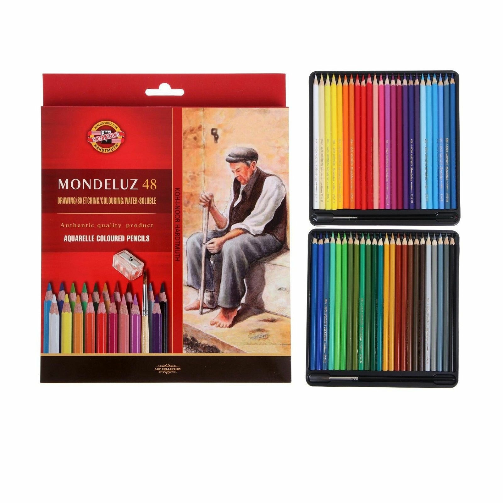 Карандаши цветные акварельные набор 48 цветов Mondeluz