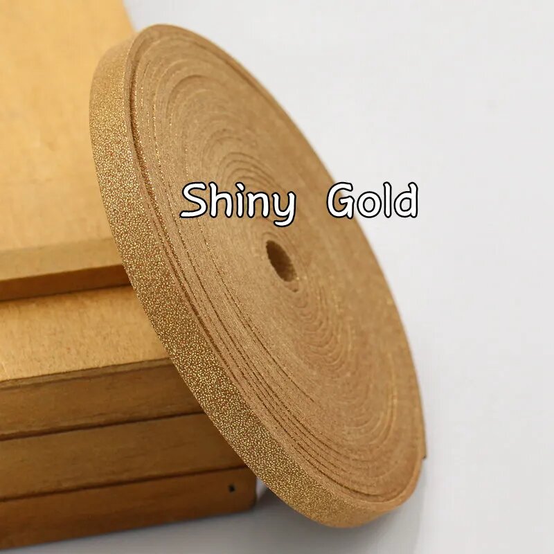 Шнур из искусственной кожи 8 мм, Shiny Gold, 5 м