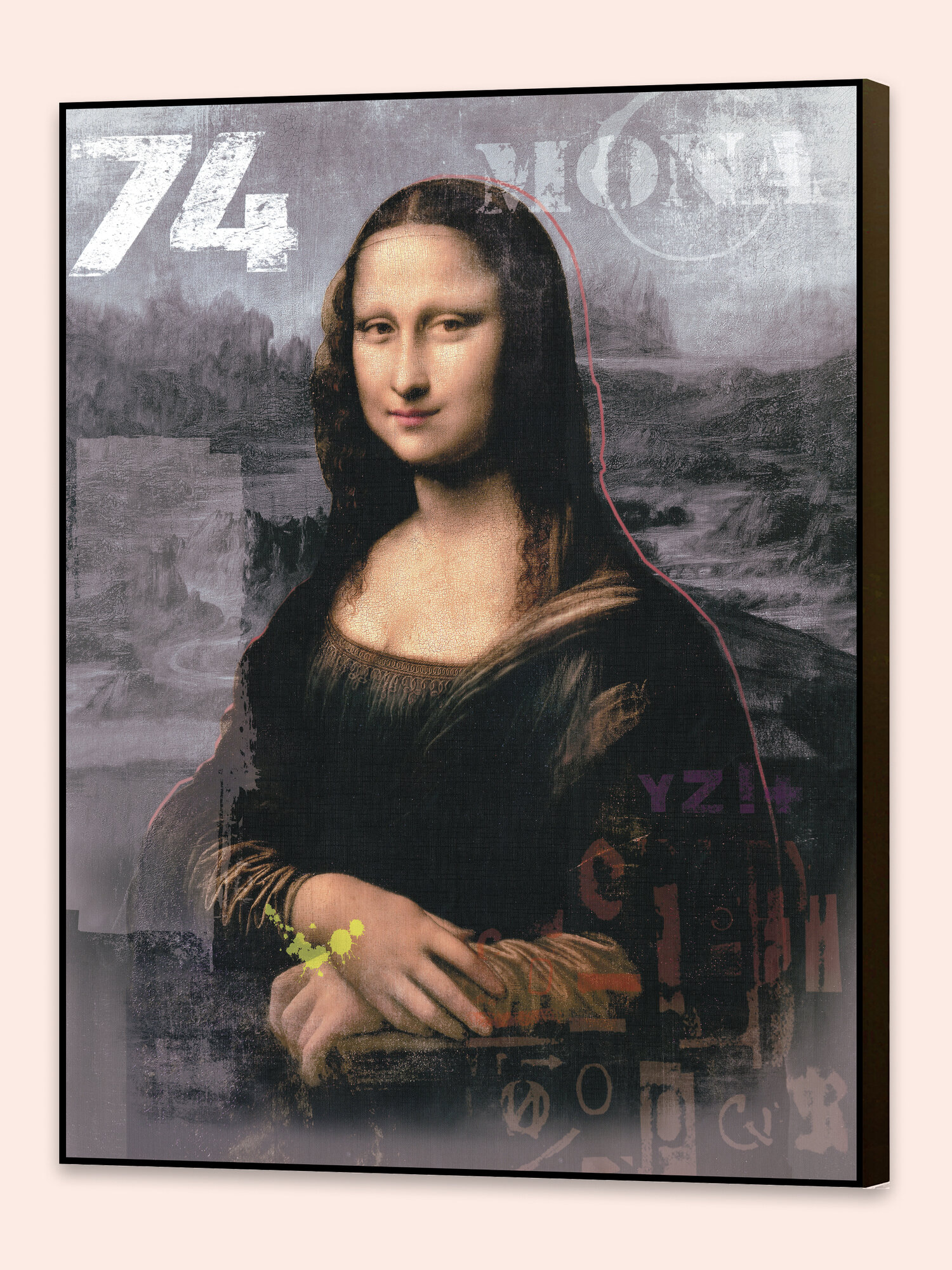 Картина на стену для интерьера Декарт настенный декор панно в раме багете в гостиную Портрет Мона Лиза