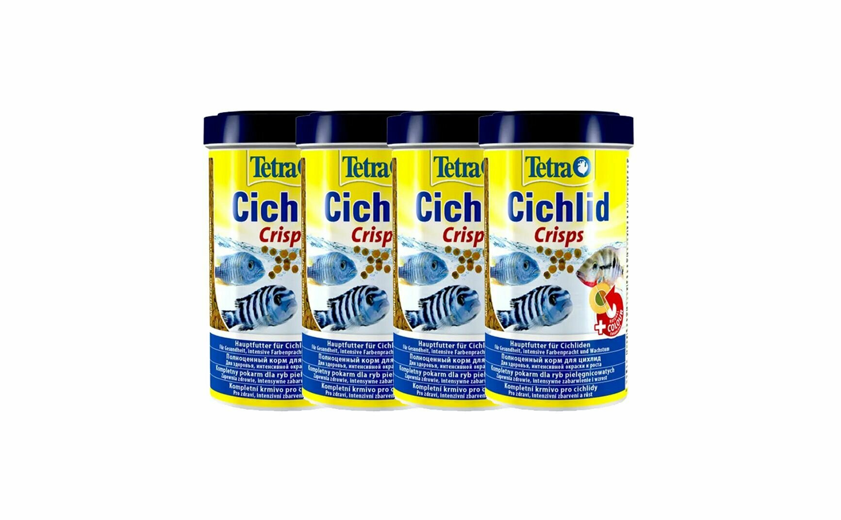 Tetra Cichlid Crisps корм для цихлид в чипсах 500 мл х 4 шт.