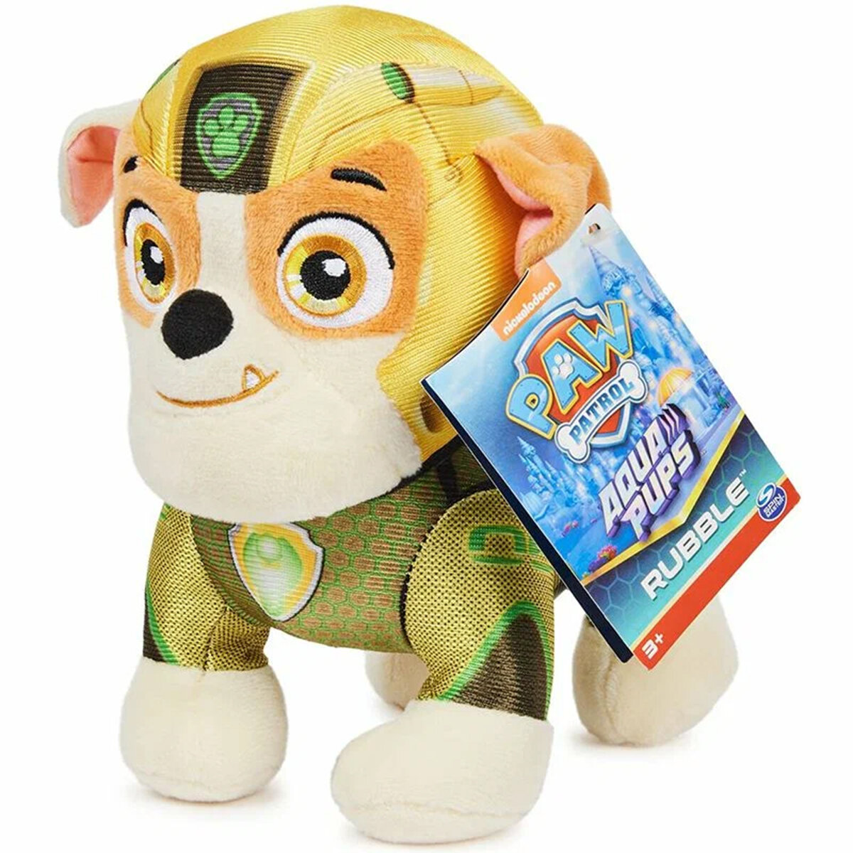 Spin Master Nickelodeon Paw Patrol Aqua Pups Rubble Plush Toy / Детский супер мягкий плюшевый игрушечный набор для собак