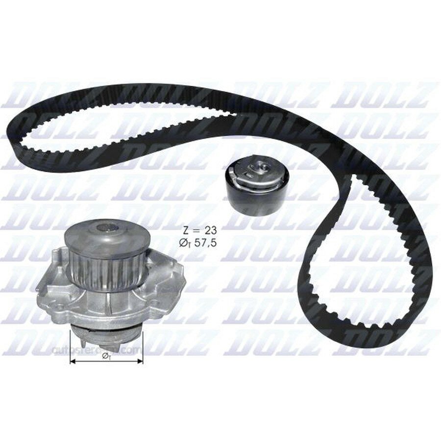 DOLZ KD119 Комплект ГРМ с водяным насосом