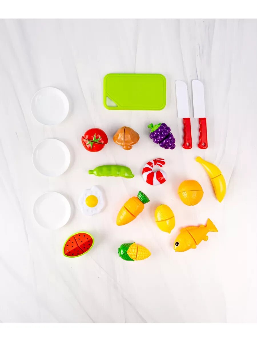Игрушечная еда фрукты и овощи на липучках