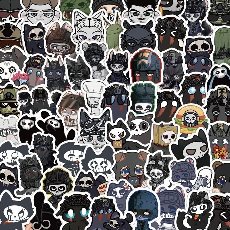 Набор стикеров Call of Duty Ghost Kawaii 10 шт
