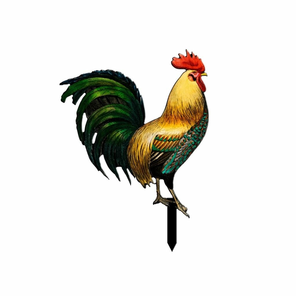 Акриловый садовый столб с петухом, Декоративный знак, Украшения и поделки