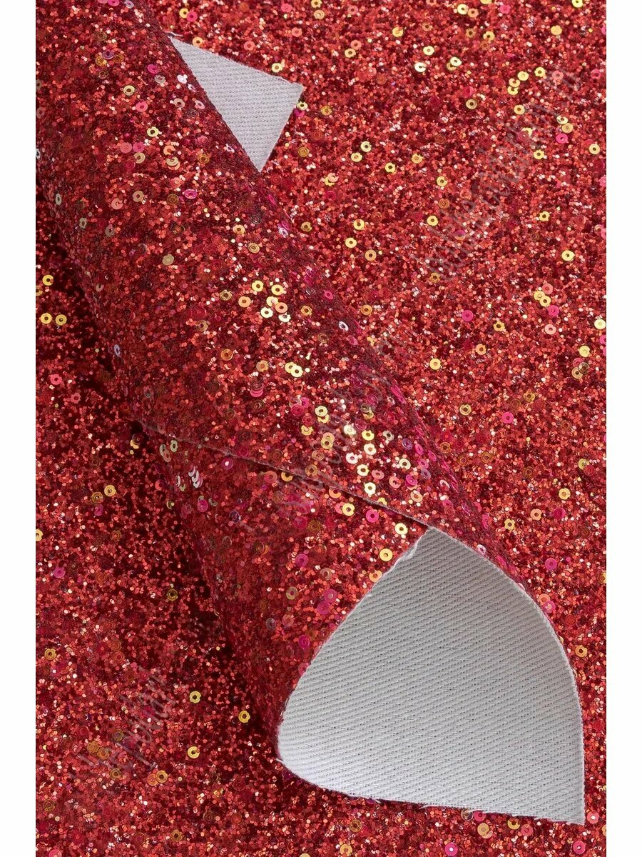 Кожзам блестки и пайетки А4 (3 листа)