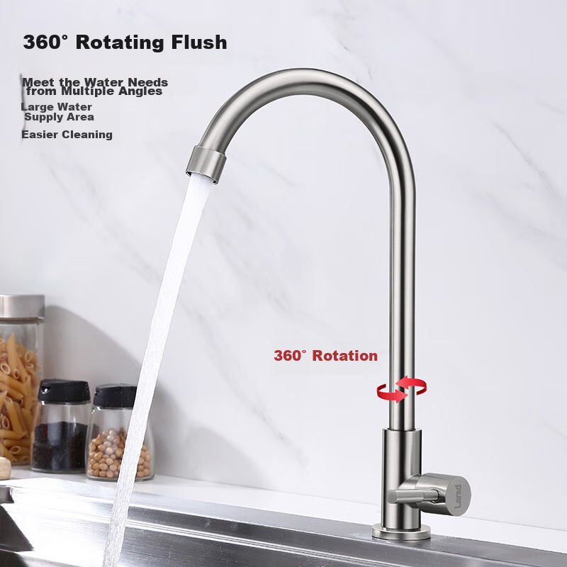 Larsd kitchen faucet 304 stainless steel single cold sink vegetable basin faucet laundry pool mop pool faucet LD-08