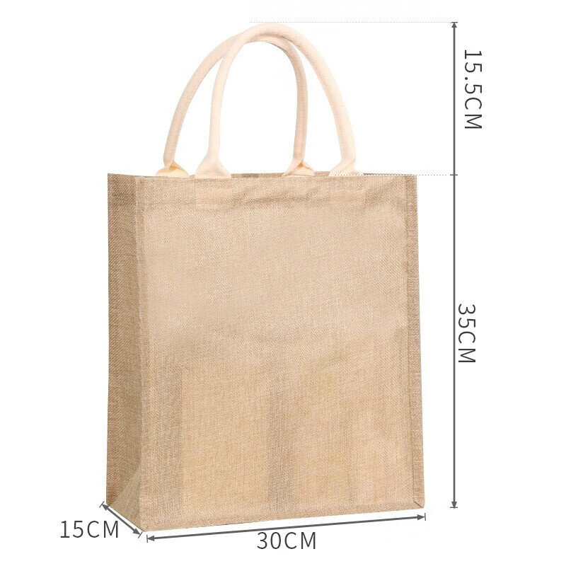 TaTanice Linen Bag, Fashionable Eco-Friendly Jute And Flaxen Lunch Bag, Shopping Gift Bag, Canvas Tote Bag
