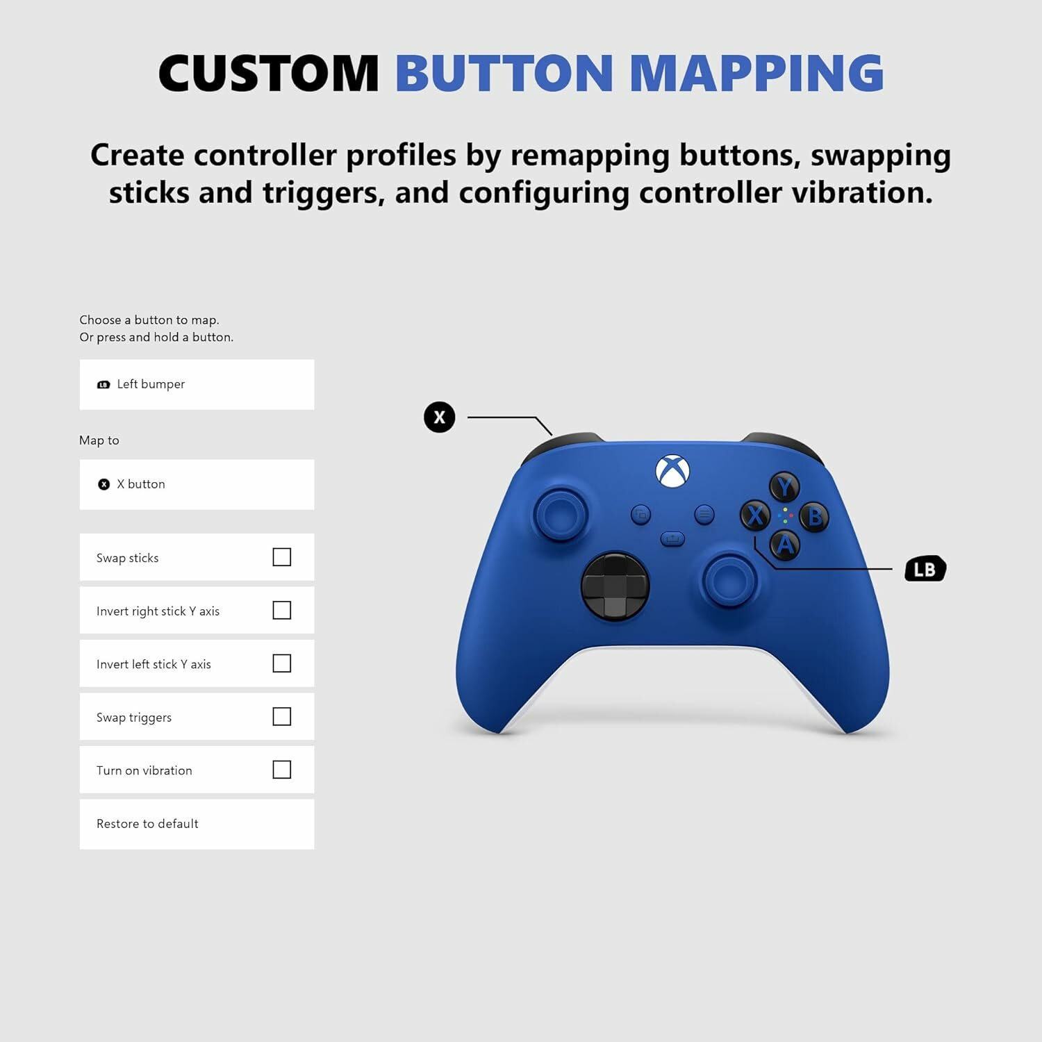 Геймпад Xbox Core Wireless Gaming Controller Shock Blue, 1 шт. — фото 1