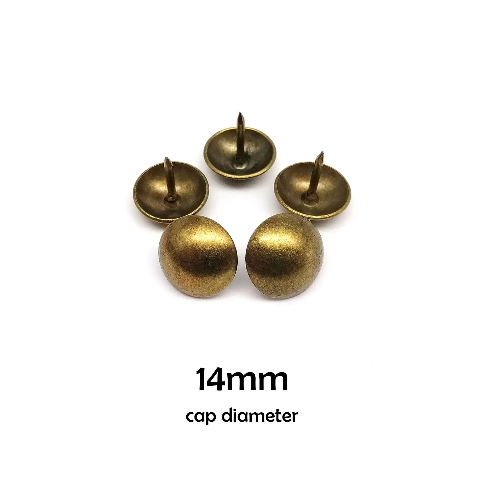 50 шт, античная латунь, бронза, обивка для ногтей, мебель, ювелирные изделия, сундук, чемодан, декор для дивана, шпилька, большая головка, дверной гвоздь