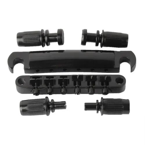 Комплект Tune-O-matic Bridge и хвостовик для электрогитары AROMA LPB01 Black