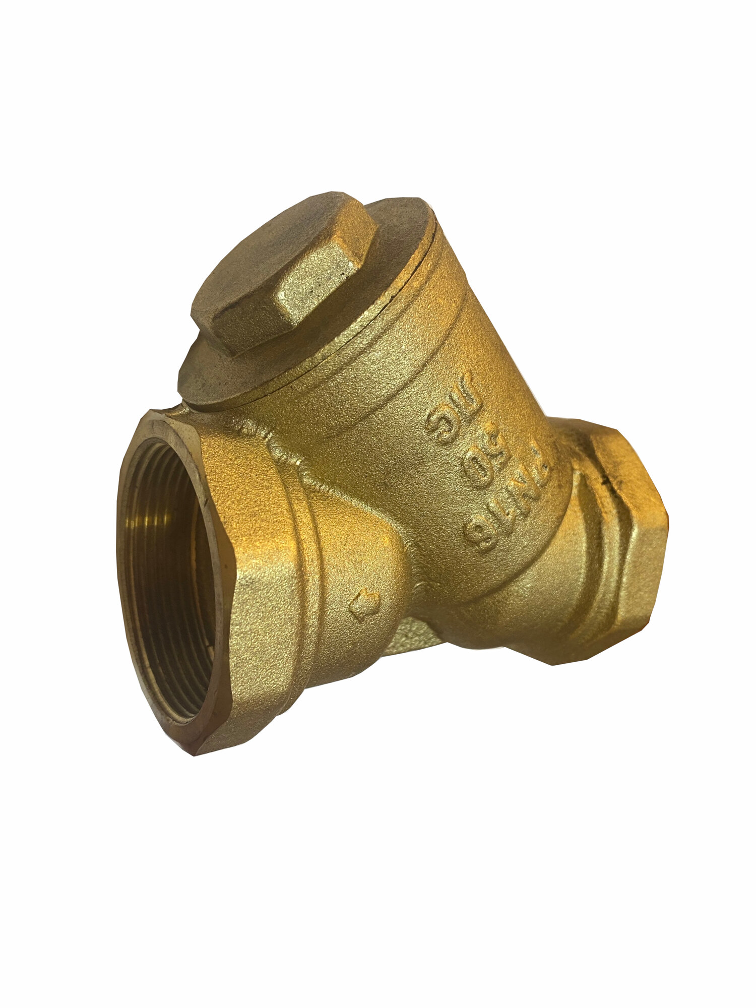 Фильтр сетчатый Ду50 Ру16 со сливной пробкой муфтовый латунный