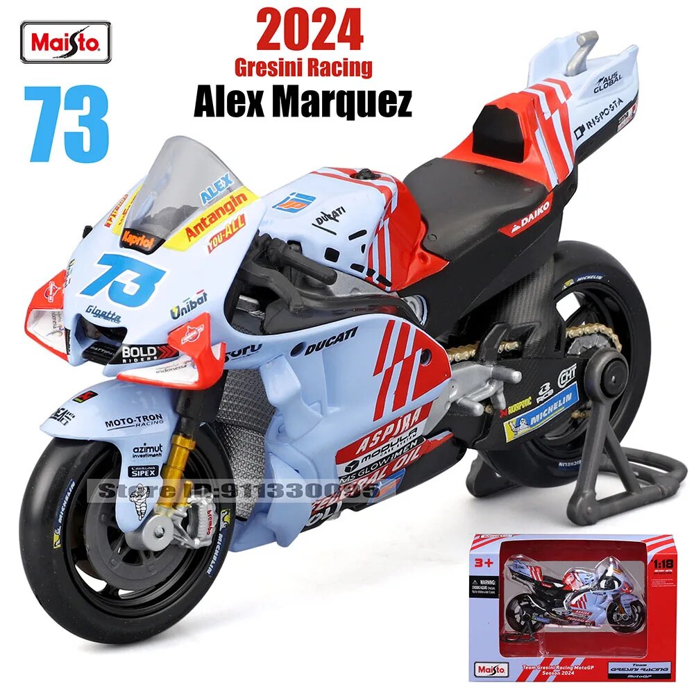 МаISTO 1:18 Ducati Lenovo Team #1 Bagnaia Moto GP 2024 Gresini No.73