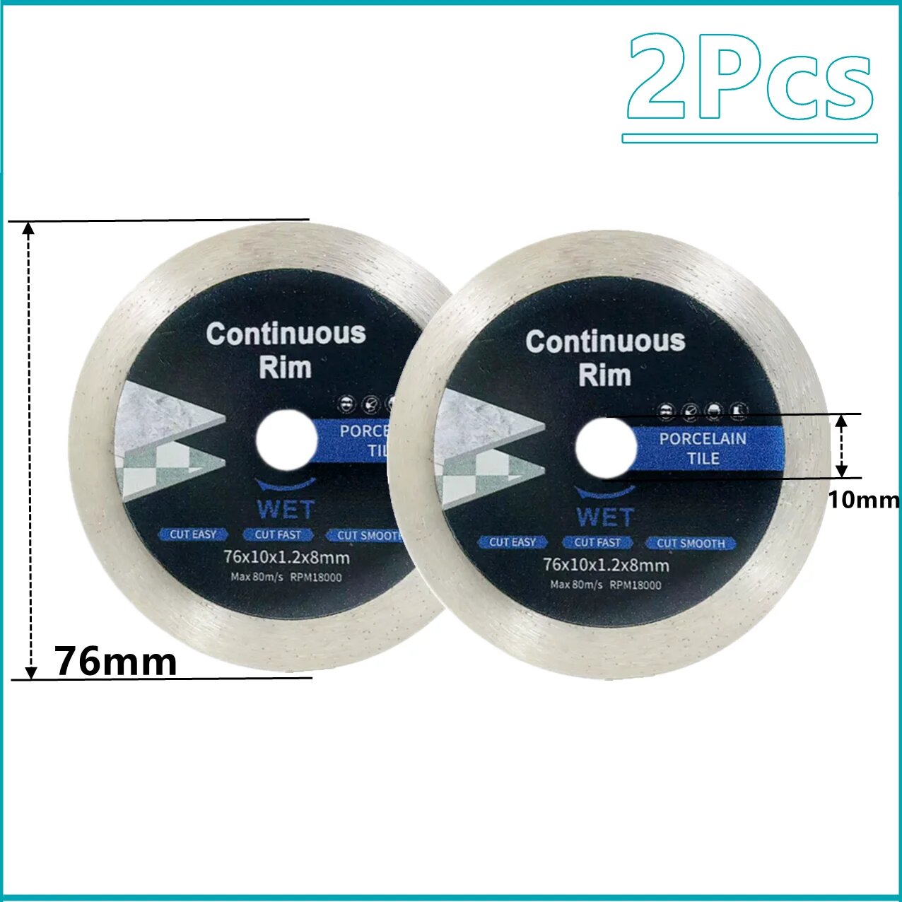 3 дюйма 76 мм алмазная пила для стекла, диск для резки плитки, мраморный кристалл, нефрит, круглый отрезной диск, шлифовка бутылок вина, резка 2Pcs