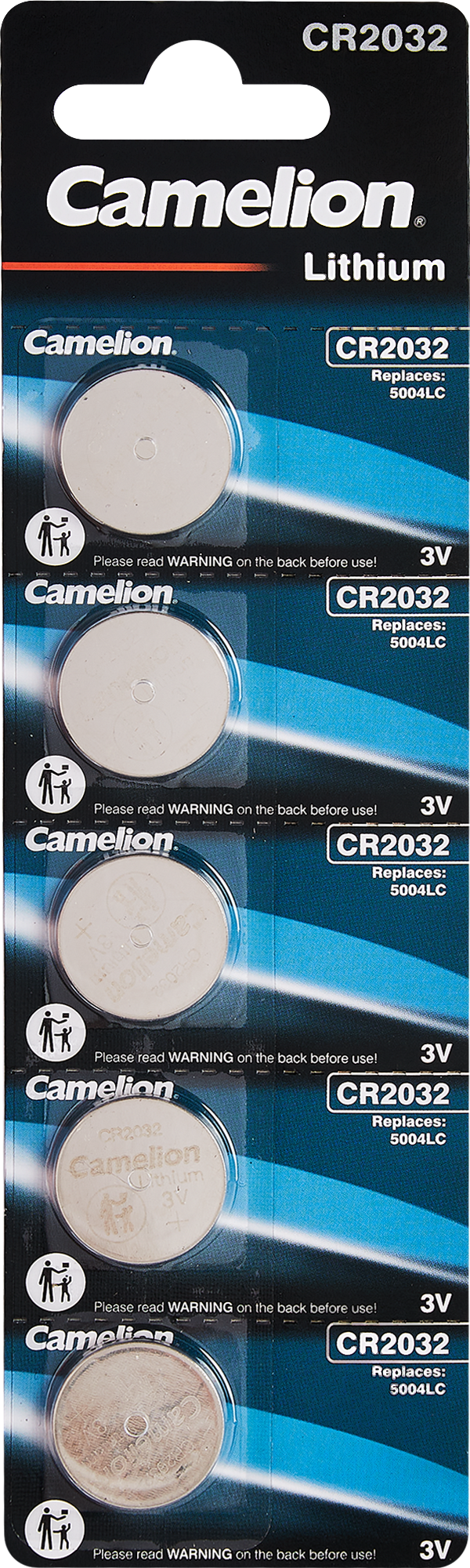 Батарейка Camelion литиевая CR2032 5 шт, набор 2 шт.