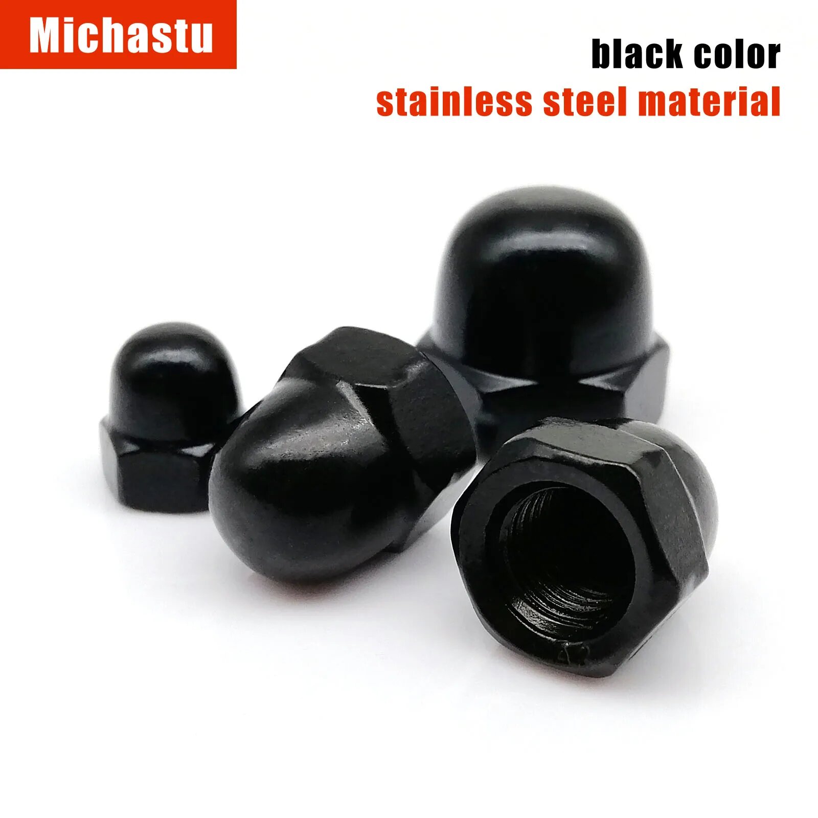 DIN1587 M3 M4 M5 M6 M8 M10 M12 Black 304 A2-70 Шестигранная крышка из нержавеющей стали