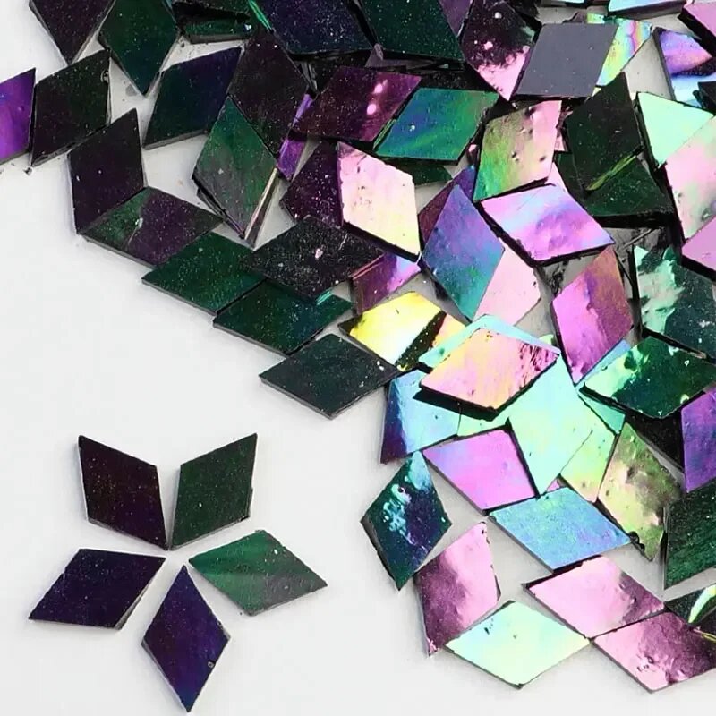 Мозаичная плитка из прозрачного стекла, 50 г, разноцветная мозаика, мозаика «сделай сам», камни для рукоделия, хобби, искусства, домашнее украшение для стен arte