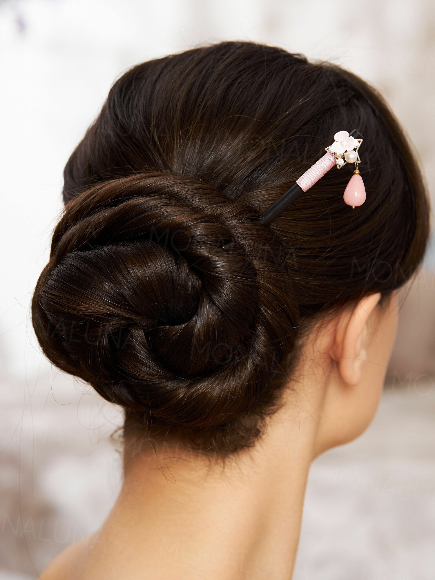 Палочка для волос "MONALUNA", стразы, жемчуг искусственный, пластик, 2024 г