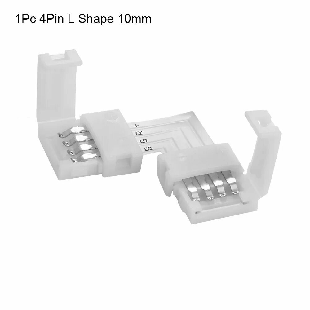 Коннектор для светодиодной ленты RGB 10 мм 4-контактный 4Pin L Shape 10mm