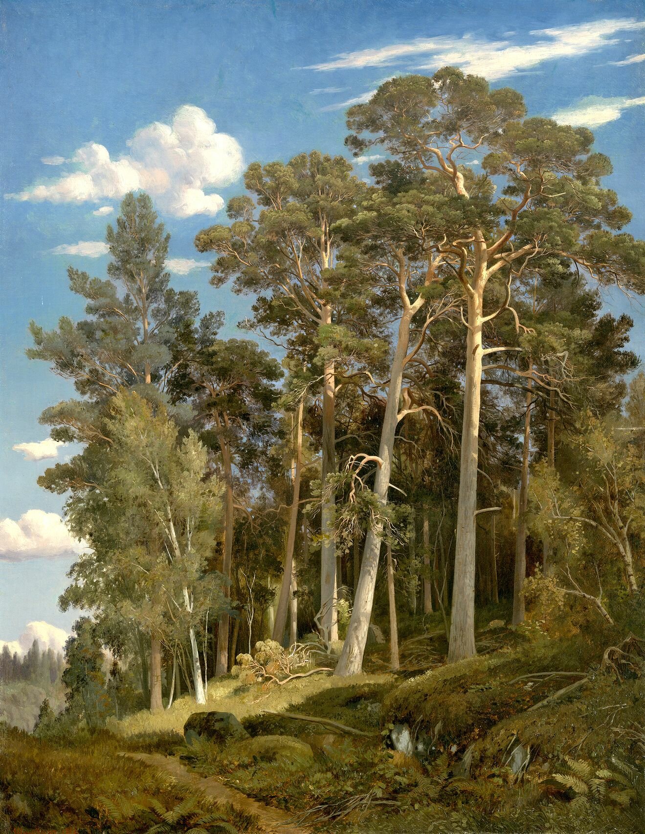 Картина Ивана Шишкина Сосновый лес 1866 46х60 см