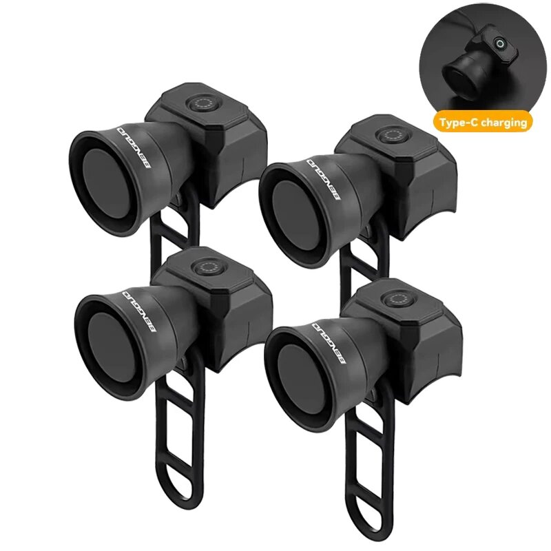 USB перезаряжаемый велосипедный электрический звонок для мотоцикла, звуковой сигнал для горной дороги, велосипедная противоугонная сигнализация, аксессуары для велосипеда, громкий звонок