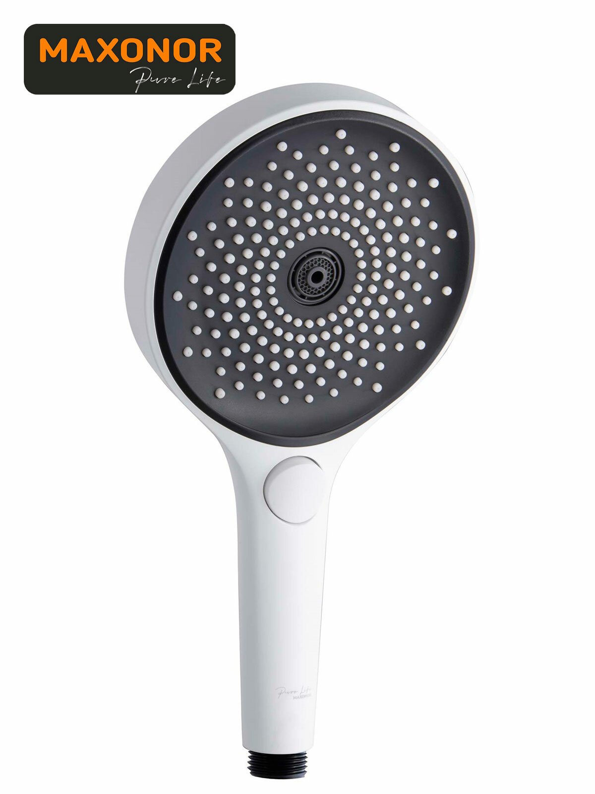 Лейка для душа Maxonor PURE LIFE PL19-8 Белый матовый (3 режима, без шланга)