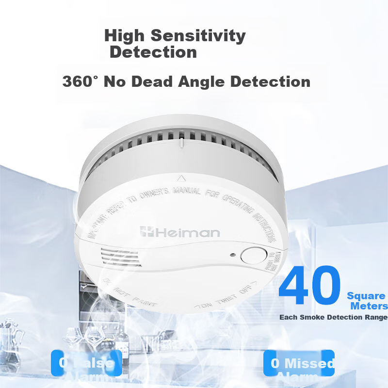 Haiman smoke alarm battery type smoke alarm national standard 3C certification commercial fire acceptance fire detection material