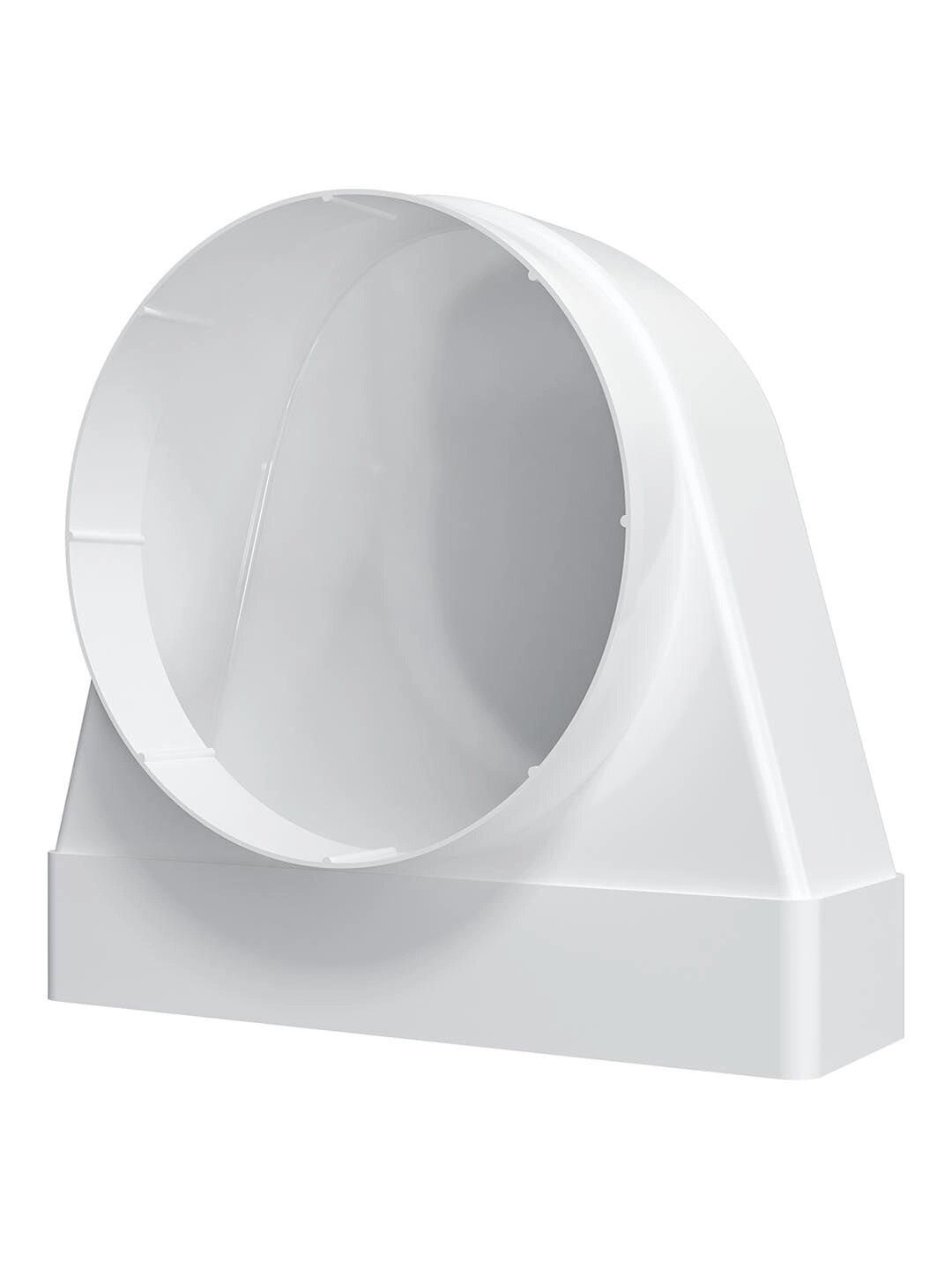 Переходник ERA 620СК10КП, пластик, переход для воздуховодов с диаметра 100 мм на 60х204 мм, 90°