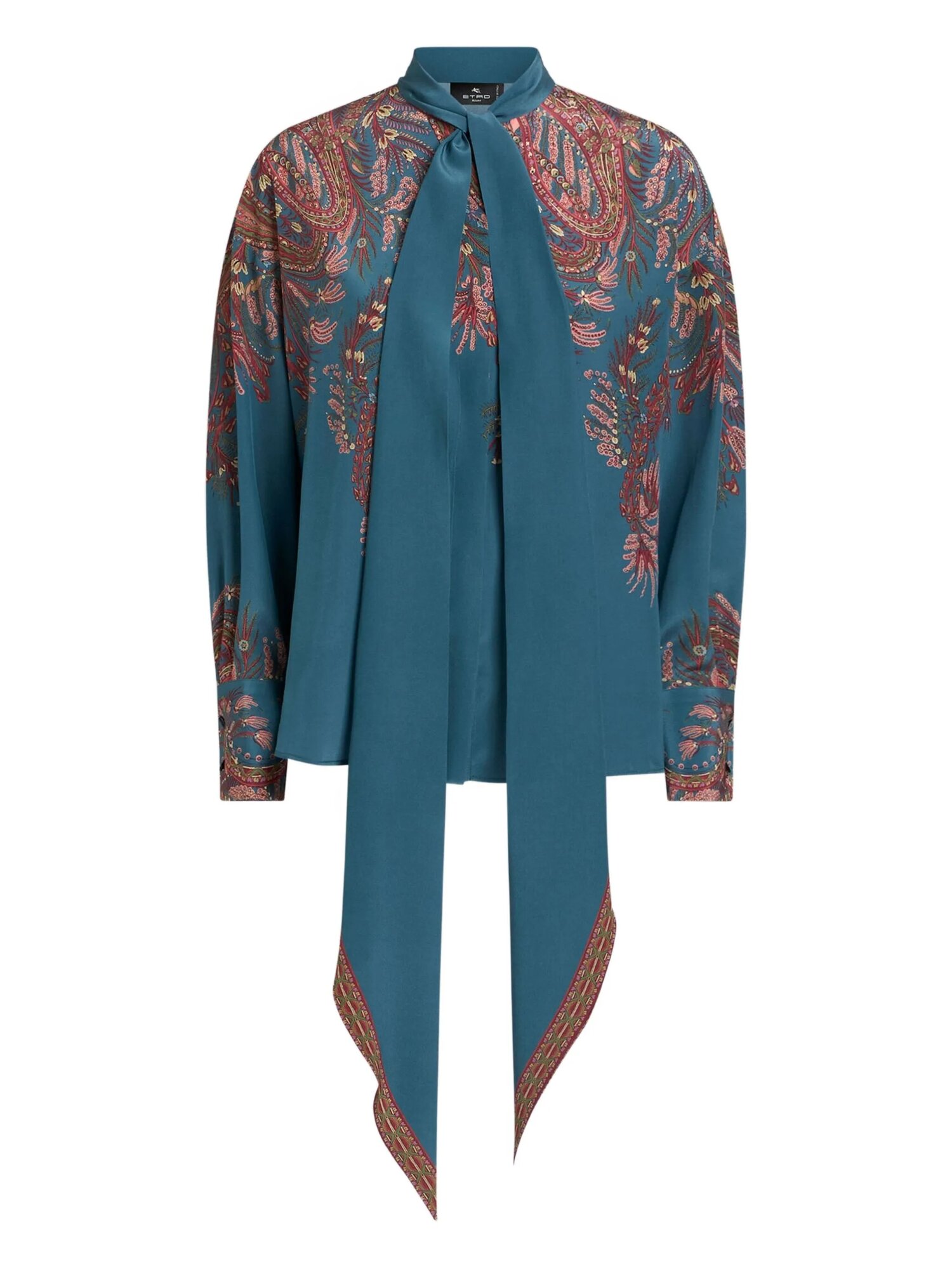 Блуза Блузка с принтом пейсли и завязками