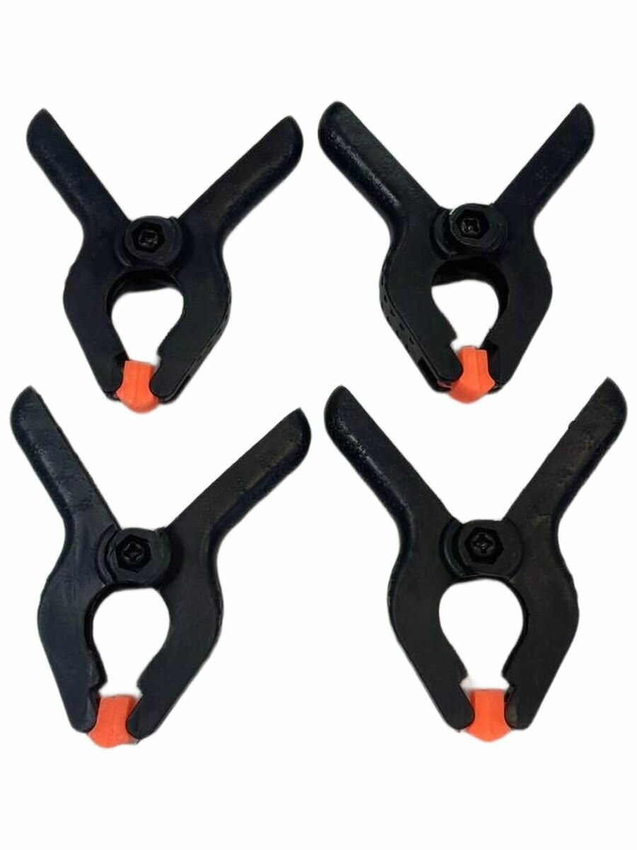 Набор из 4 быстрозажимных струбцин POLSTEN 25мм (Усилие зажима 1,5кг)