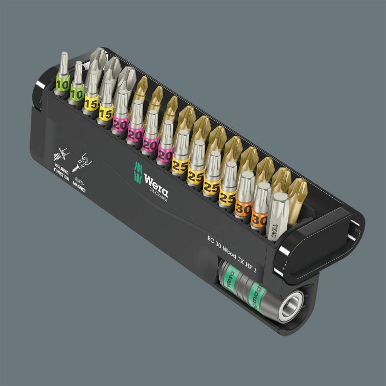 Набор бит и держателей Wera Bit-Check 30 Wood TORX HF
