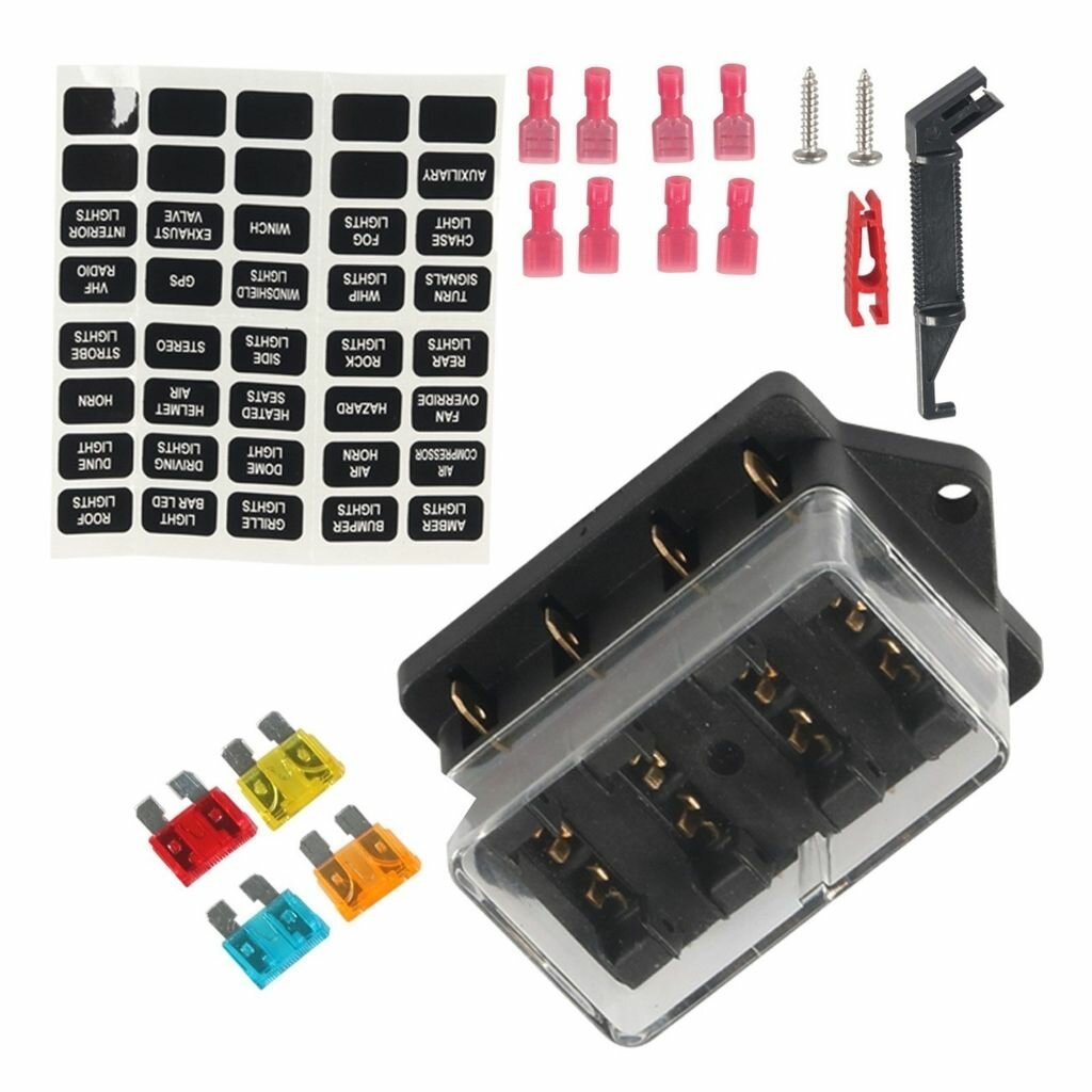 Автозапчасти, (1 комплект) многоканальный блок предохранителей автоматической модификации с комплектом аксессуаров-4p