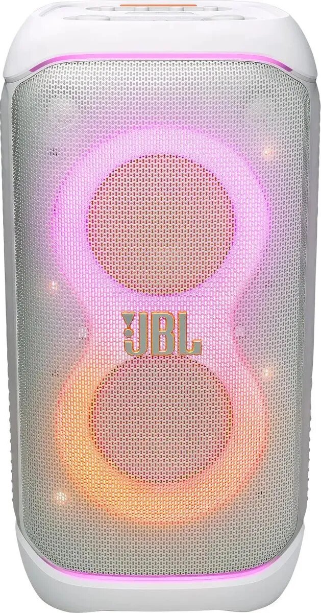 JBLPBSTAGE320SW / Музыкальный центр JBL Partybox Stage 320, 240Вт, с караоке, Bluetooth, USB, белый,