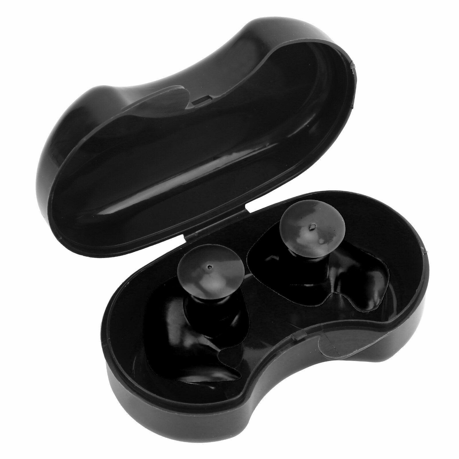 Силиконовая водонепроницаемая пылепроницаемая спиральная заполнение ушей для детей и взрослых аксессуаров по плаванию (черный)